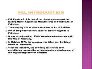 Strategic Managment at PEL | PPTX