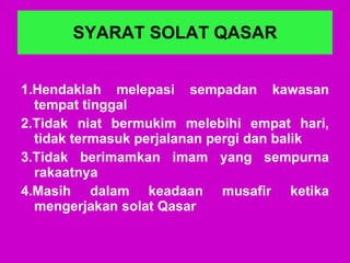 Pel. 15 solat qasar dan jama' | PPT