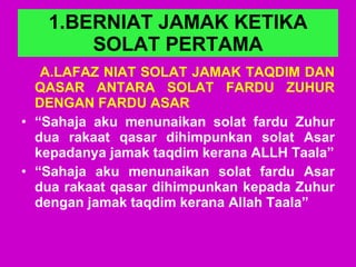 Pel. 15 solat qasar dan jama' | PPT