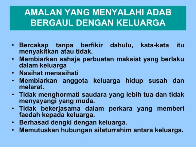 Pel. 33 adab bergaul dengan keluarga | PPT