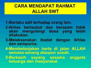 memohon keampunan dan rahmat allah | PPT