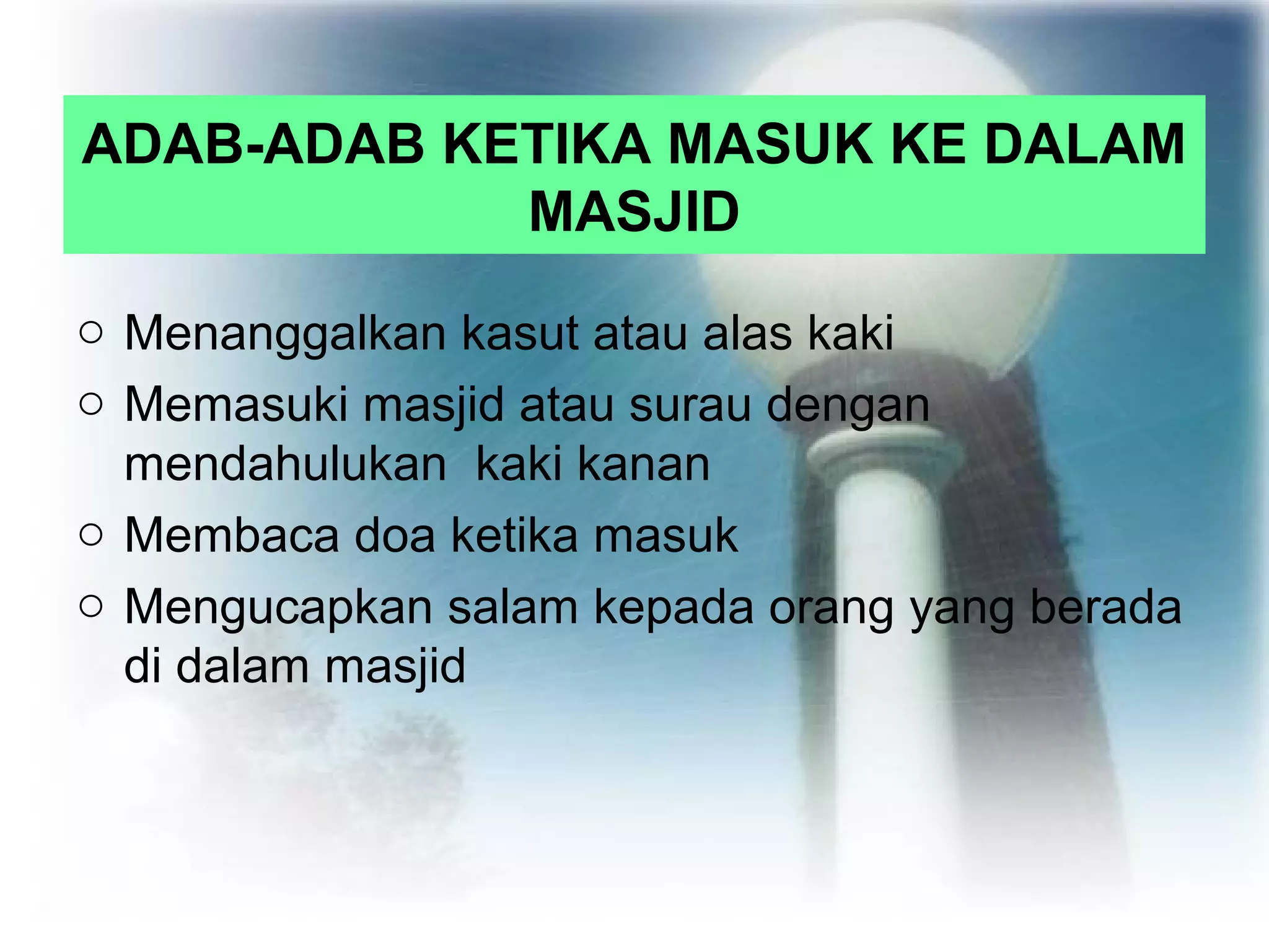 Adab Di Masjid dan Surau | PPT
