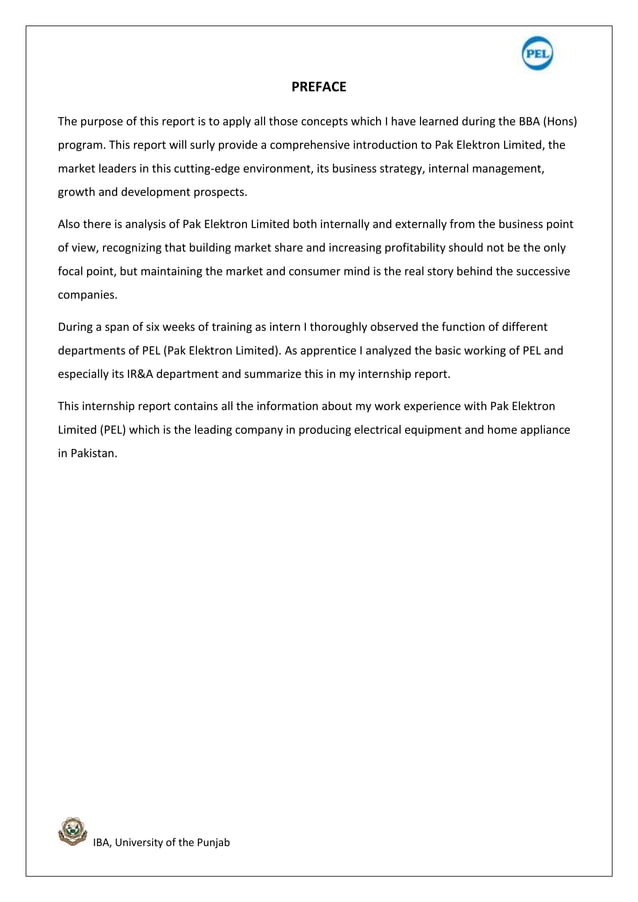 pel-internship-report | PDF