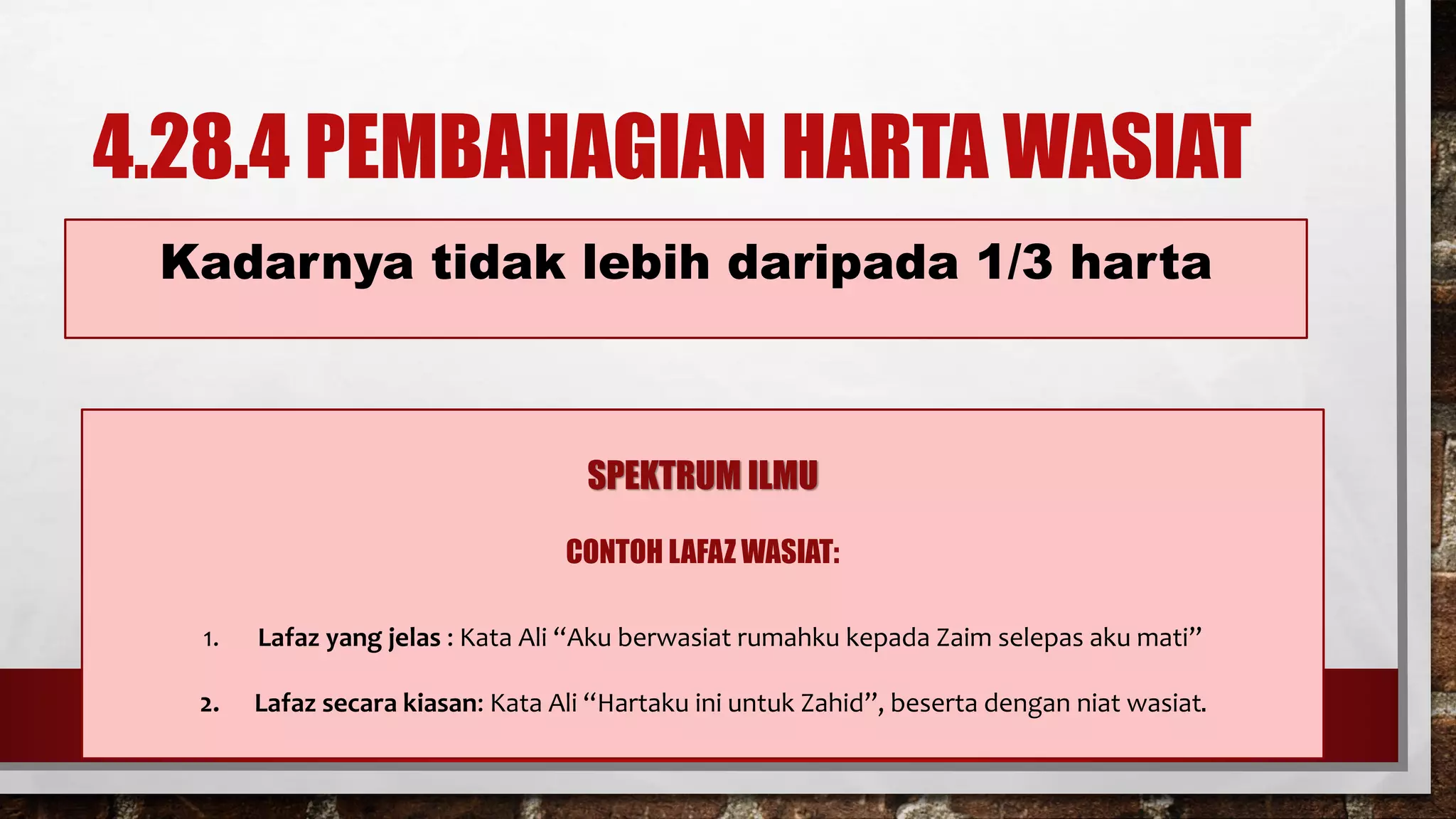 Pelajaran 14: Unit 1 - Wasiat Dalam Islam | PDF