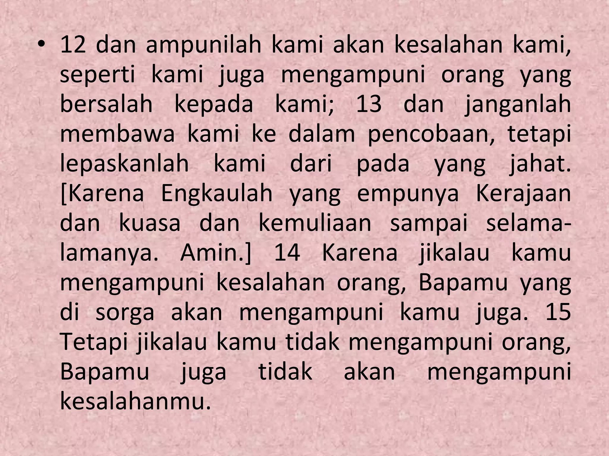 Pel 14 Yesus Sang Pendoa (kelas vii) | PPT