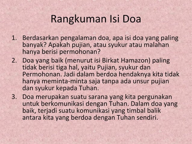 Pel 14 Yesus Sang Pendoa (kelas vii) | PPT