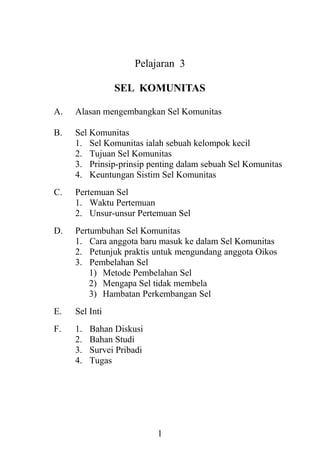 Pel 3 sel komunitas | PDF