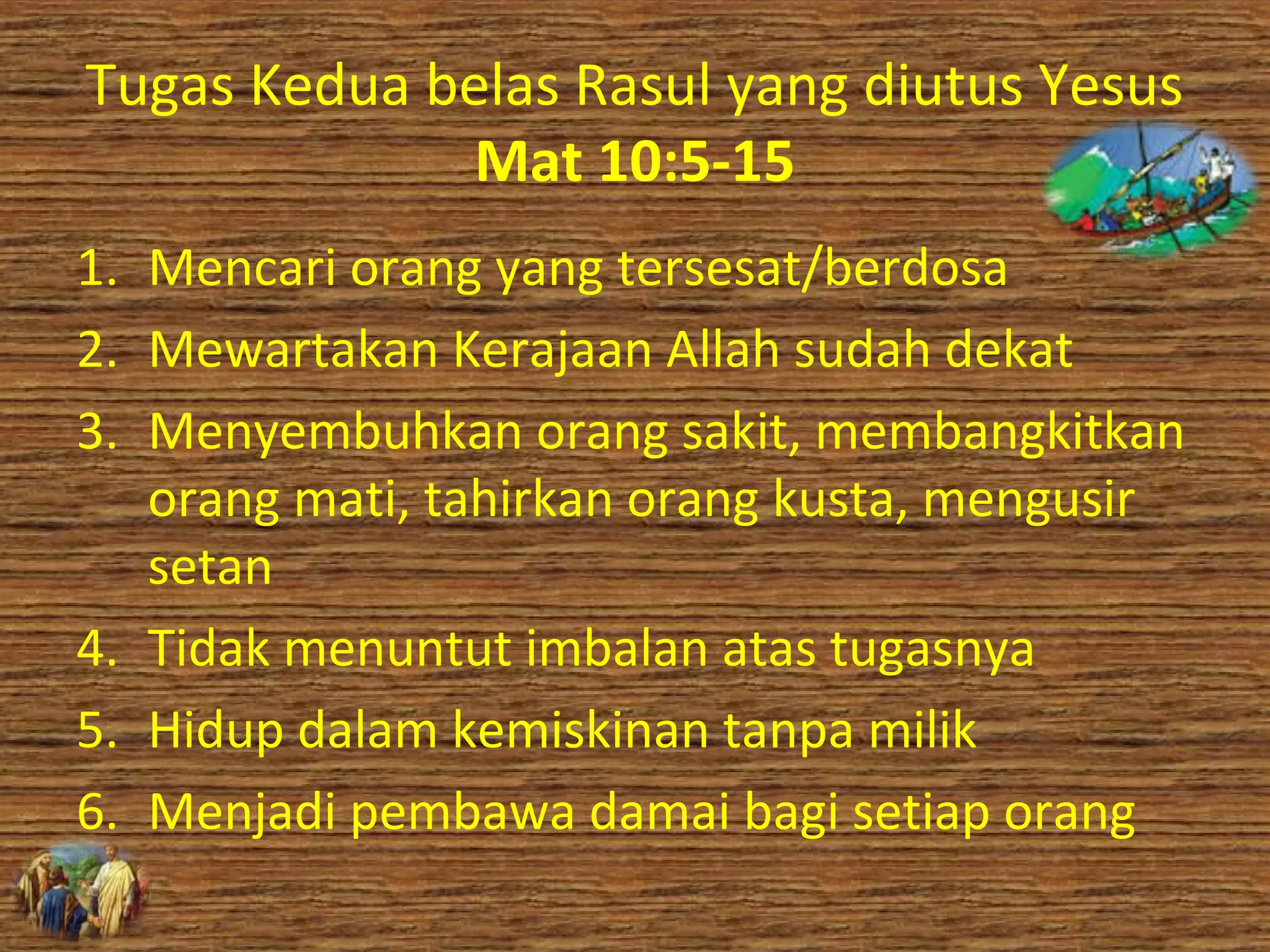 Pel 5. Yesus Memanggil Murid-Murid-Nya | PPT