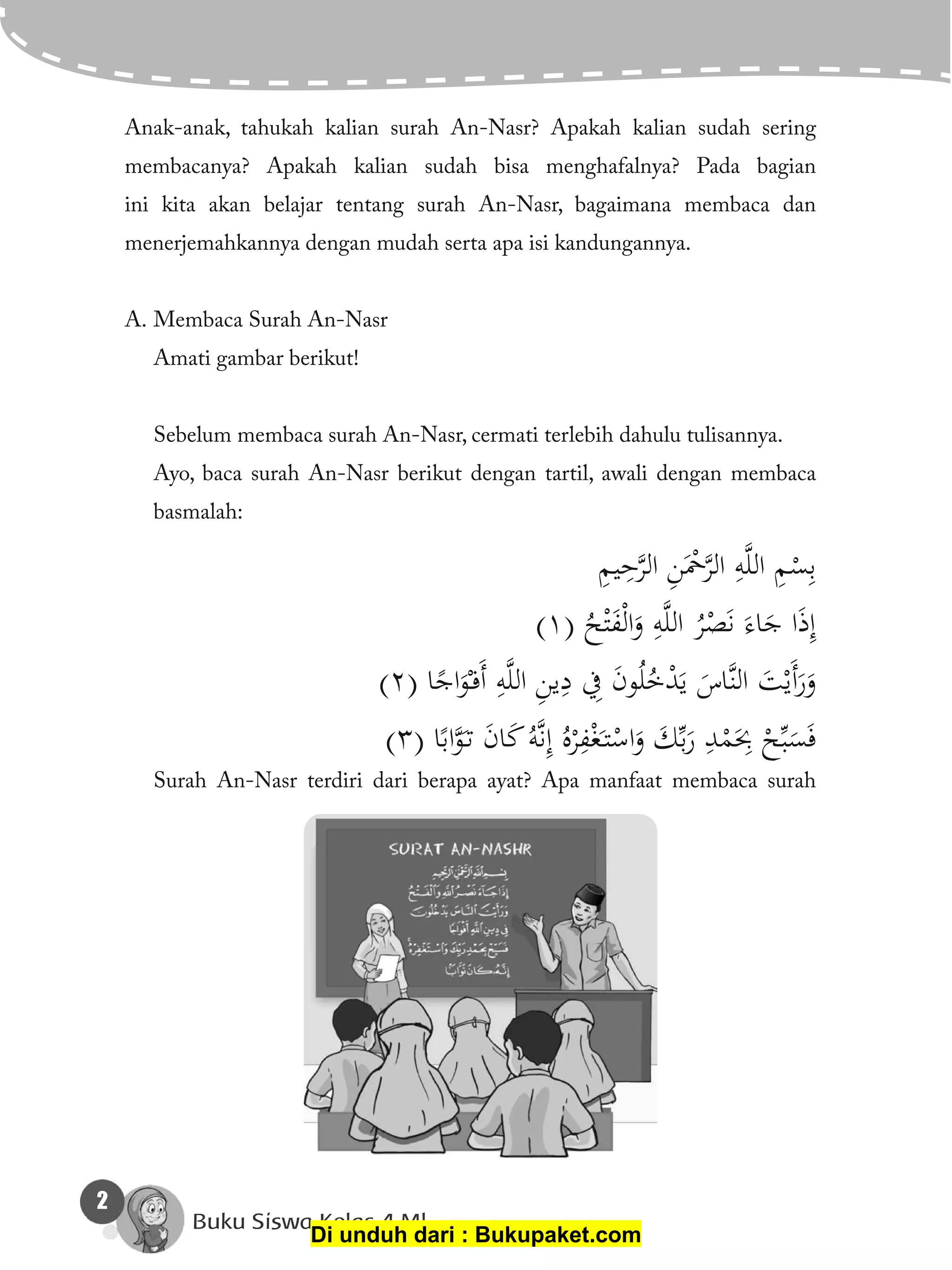Pelajaran 1 mari belajar surah an nasr | PDF