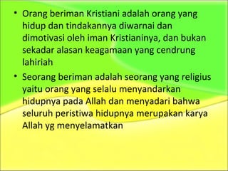 Pelajaran 3 - Beriman Kristiani | PPT