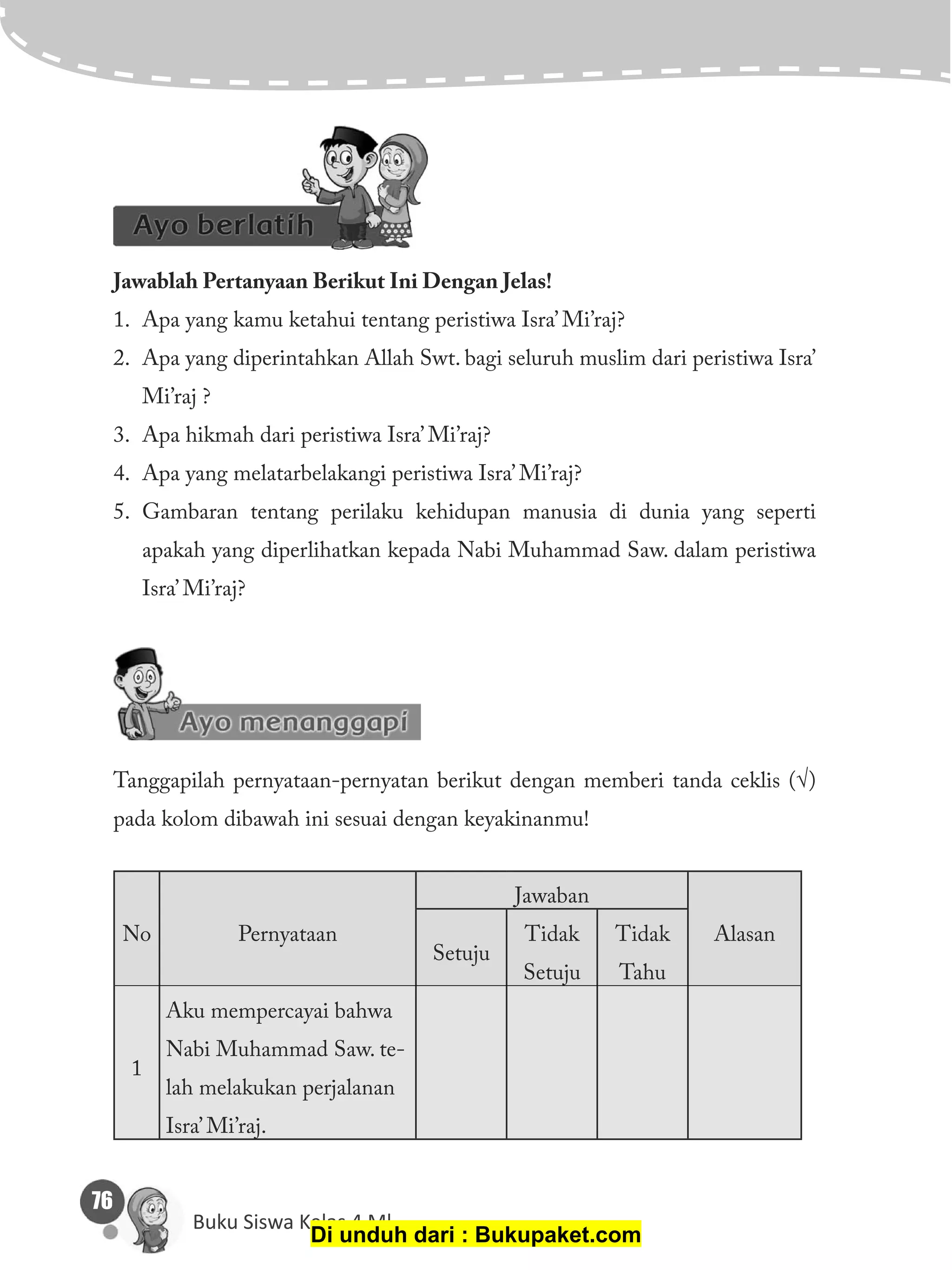 Pelajaran 5 isra' mi'raj nabi muhammad saw | PDF