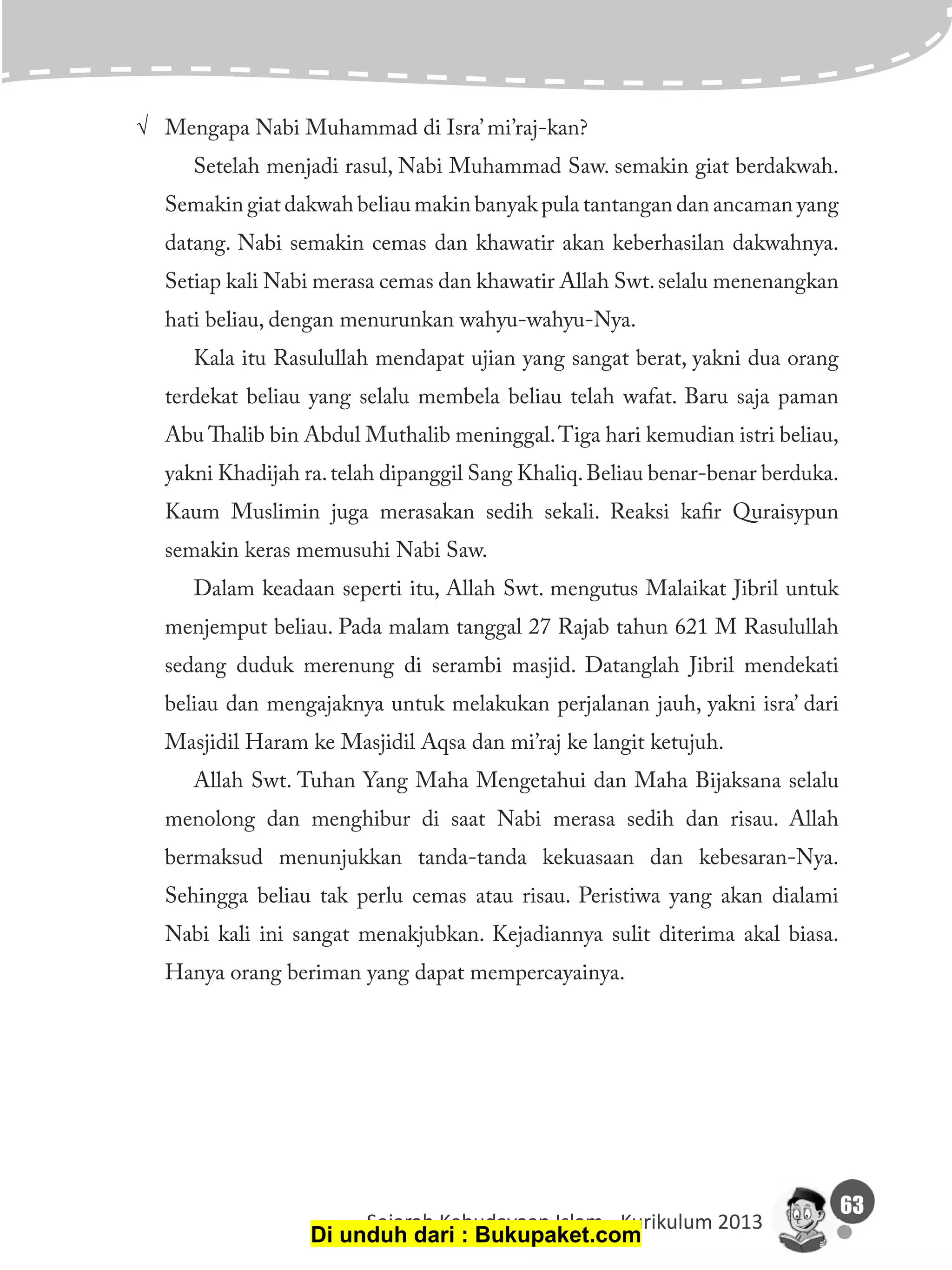 Pelajaran 5 isra' mi'raj nabi muhammad saw | PDF