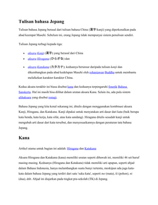 Pelajaran bahasa jepang | PDF