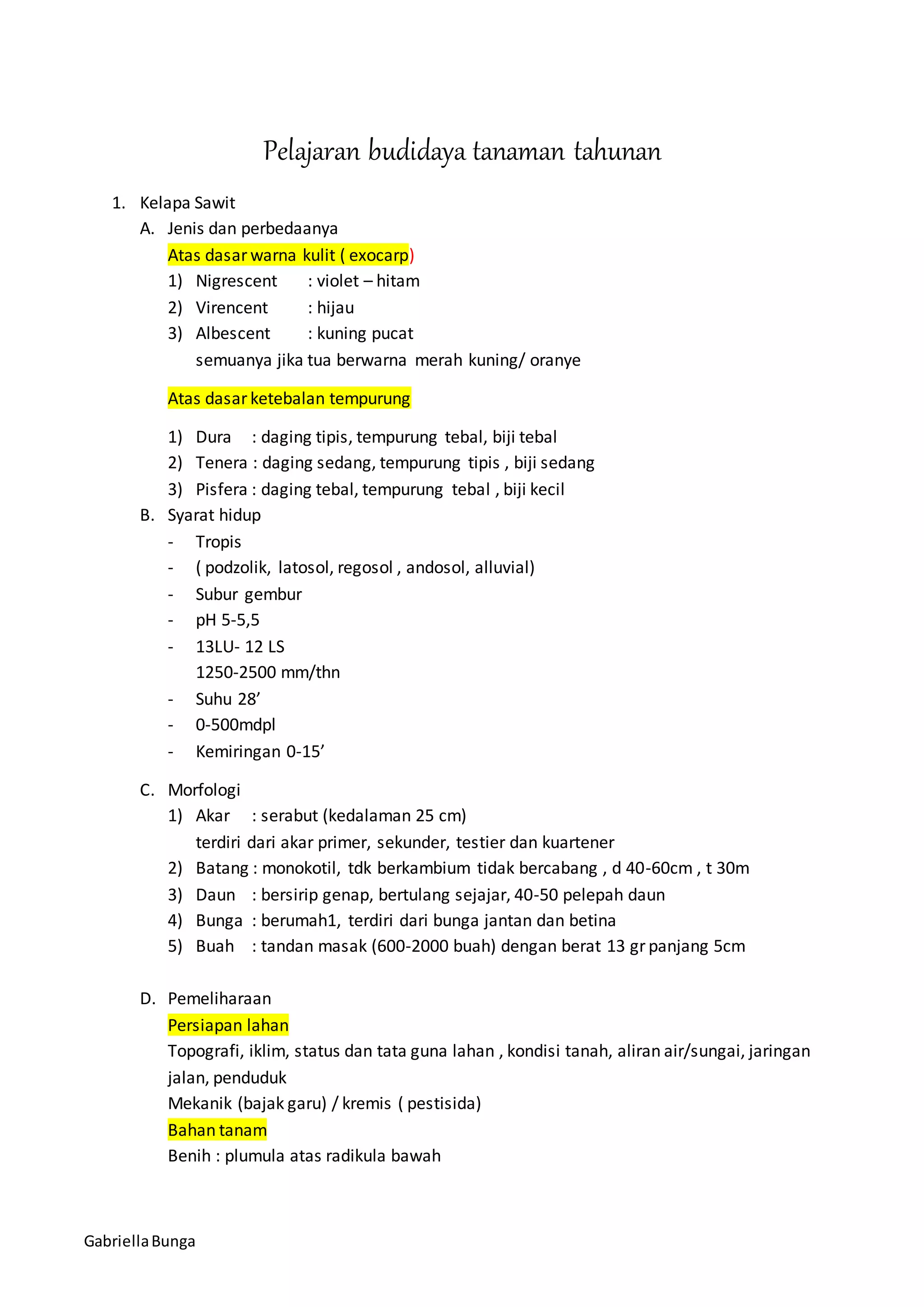 Pelajaran budidaya tanaman tahunan | DOCX