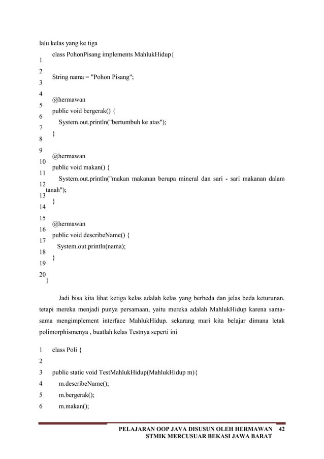 Pelajaran oop java 2 pengertian method dan cara pembuatan method by ...