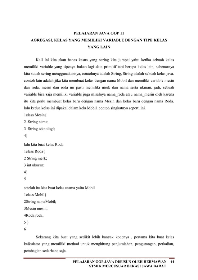 Pelajaran oop java 2 pengertian method dan cara pembuatan method by ...
