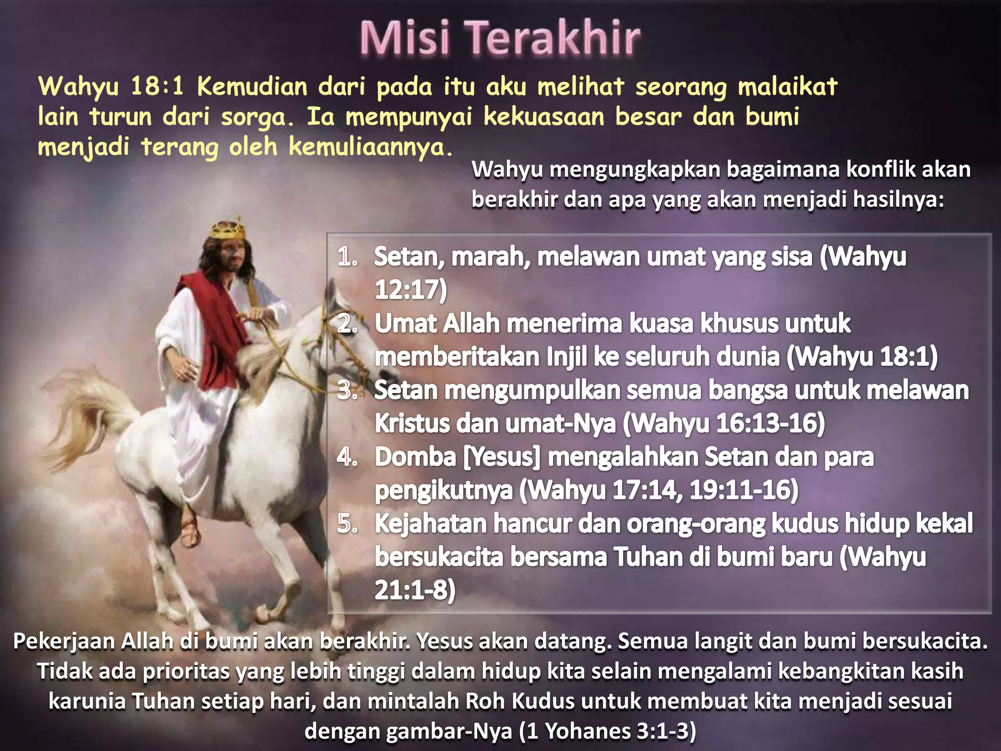 Pelajaran sekolah sabat ke 13 kebangunan yang dijanjikan misi allah ...