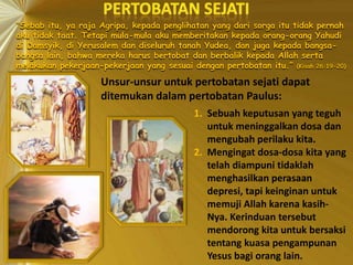 Pelajaran sekolah sabat ke 6 pengakuan dan pertobatan, syarat-syarat ...