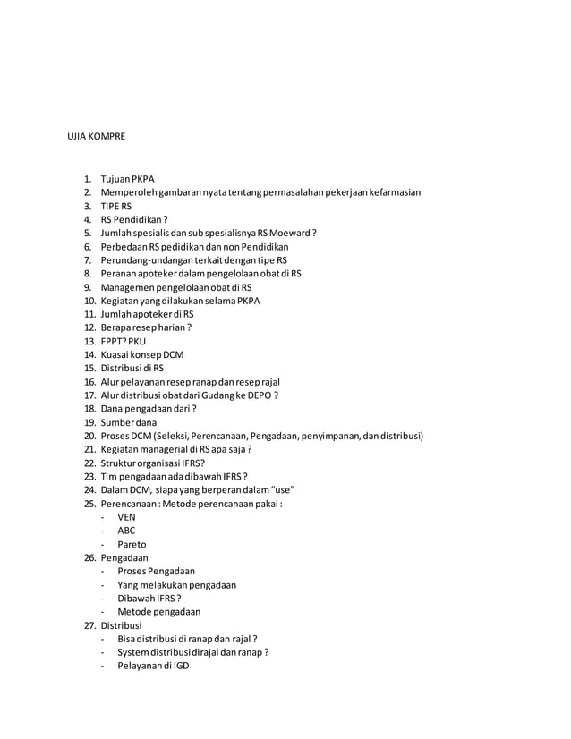 Pelajaran ujian kompre | PDF