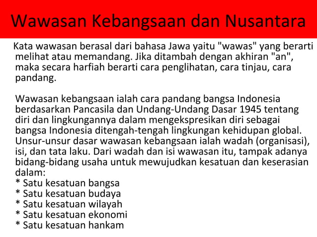 Musni Umar: Pelajar dan Pentingnya Pembangunan Wawasan Kebangsaan | PPT