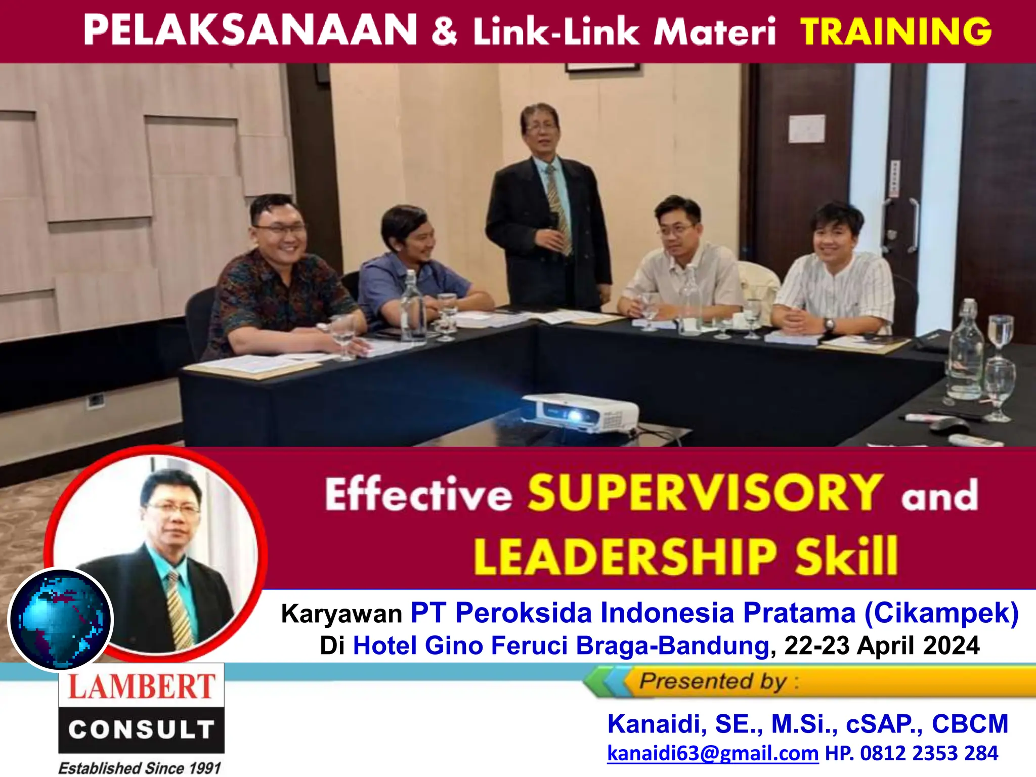 PELAKSANAAN + Link2 Materi TRAINING "Effective SUPERVISORY & LEADERSHIP Skill". | PPT