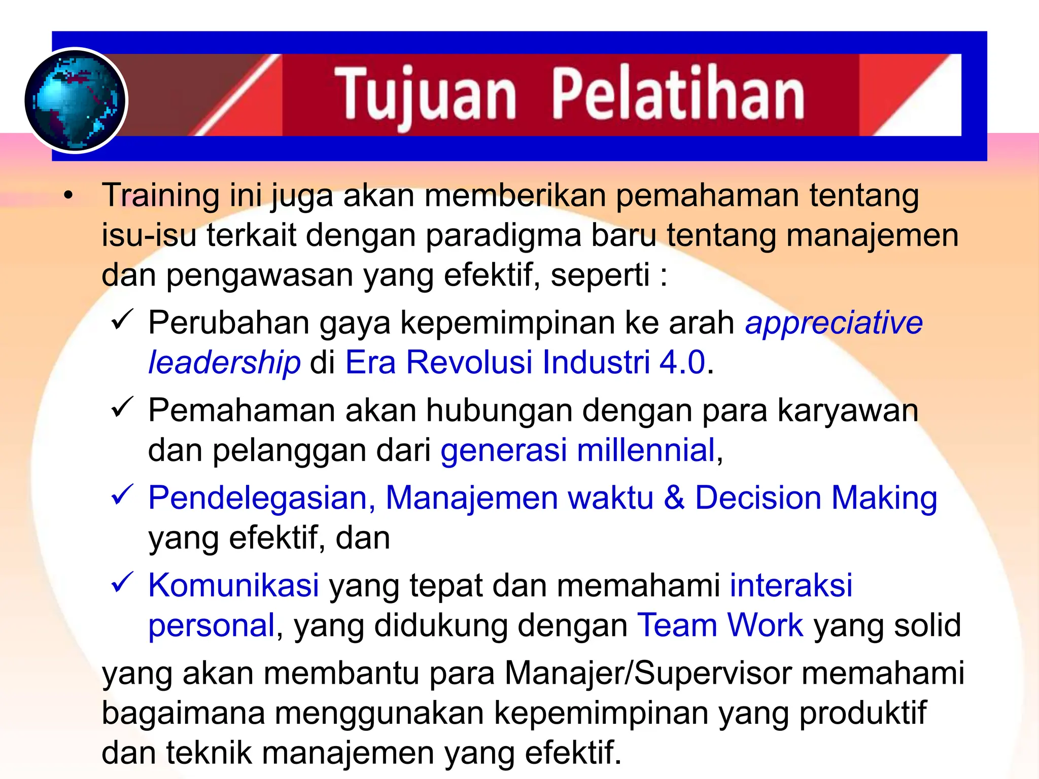 PELAKSANAAN + Link2 Materi TRAINING "Effective SUPERVISORY & LEADERSHIP ...