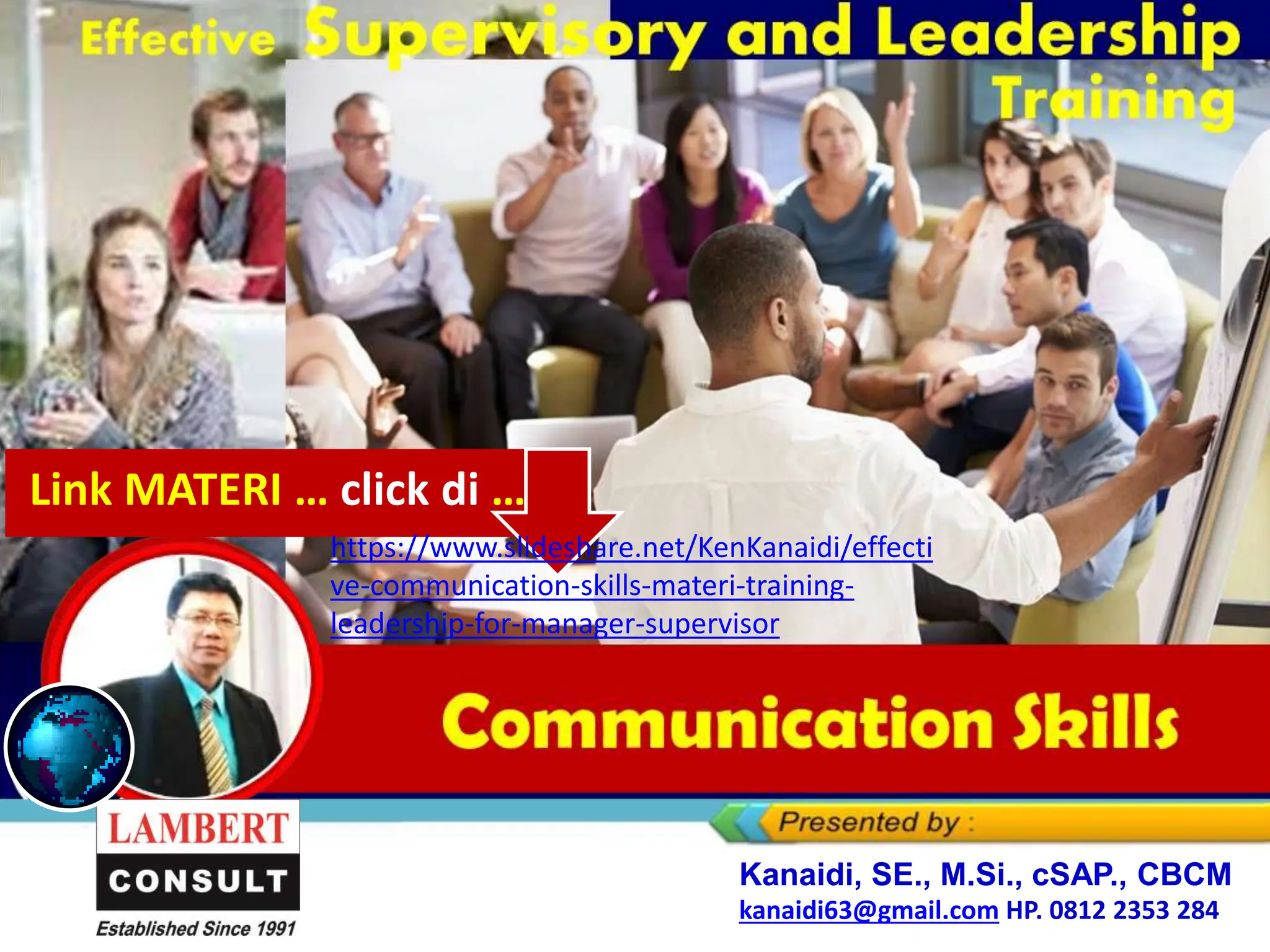 PELAKSANAAN + Link2 Materi TRAINING "Effective SUPERVISORY & LEADERSHIP Skill". | PPT