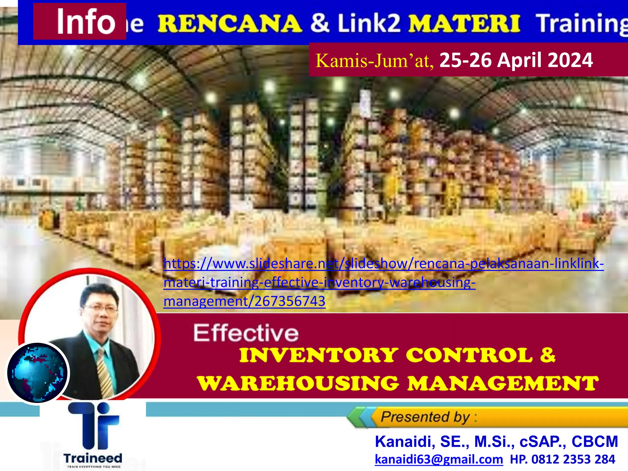 PELAKSANAAN + Link-Link MATERI Training_ "Effective INVENTORY & WAREHOUSING MANAGEMENT". | PPTX
