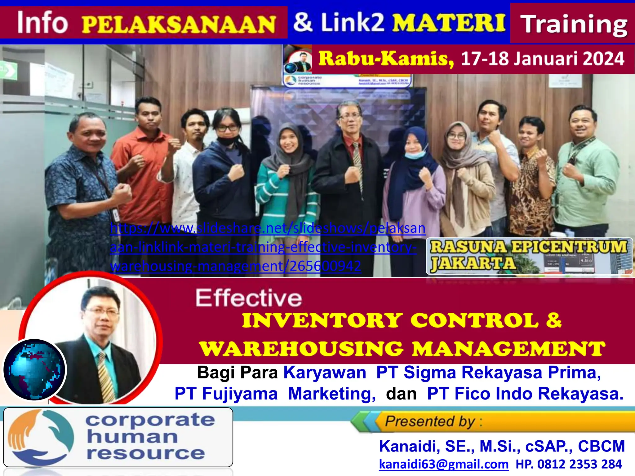 PELAKSANAAN + Link-Link MATERI Training_ "Effective INVENTORY & WAREHOUSING MANAGEMENT". | PPTX