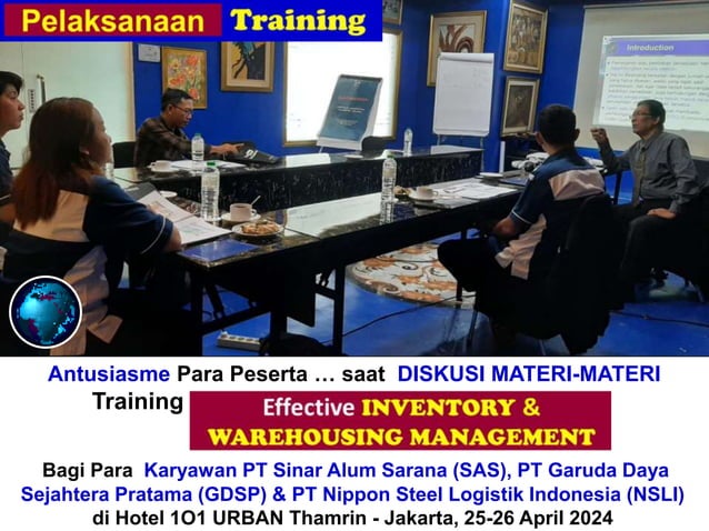 PELAKSANAAN + Link-Link MATERI Training_ "Effective INVENTORY & WAREHOUSING MANAGEMENT". | PPTX