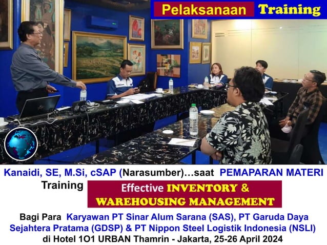 PELAKSANAAN + Link-Link MATERI Training_ "Effective INVENTORY & WAREHOUSING MANAGEMENT". | PPTX