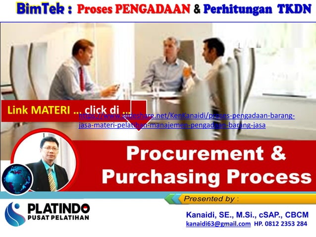 Info PELAKSANAAN + Link2 MATERI Training "Teknik Perhitungan dan Verifikasi TKDN & BMP + Pref ...