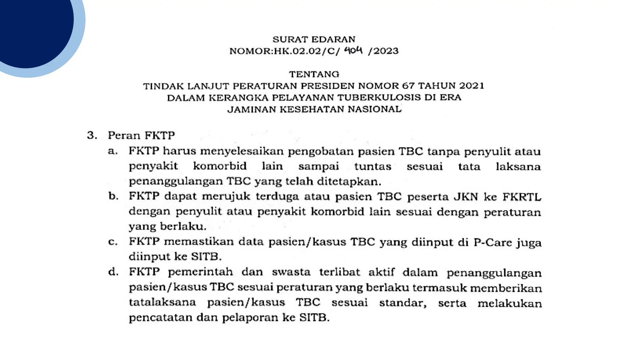 PELAKSANAAN JEJARING PROGRAM TUBERKULOSIS 2023.pptx