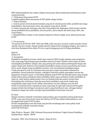 Pelaksanaan kurikulum tingkat satuan pendidikan | DOCX