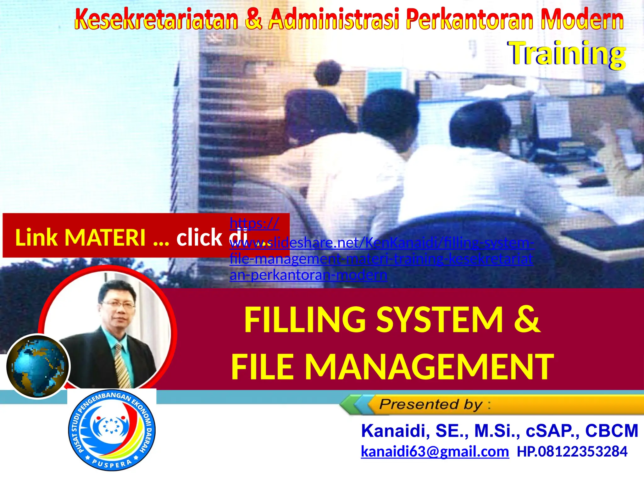 PELAKSANAAN + Link-Link MATERI Training "KESEKRETARIATAN & ADMINISTRASI PERKANTORAN MODERN". | PPT