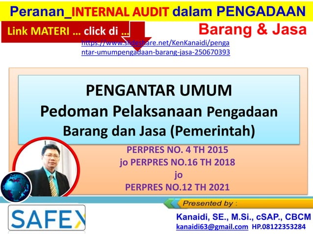 PELAKSANAAN + Link2 MATERI Training "Effective AUDIT PENGADAAN Barang ...