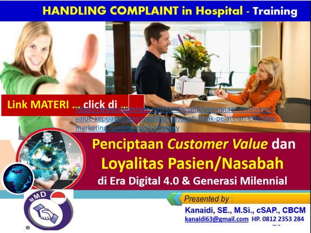 Pelaksanaan Link2 Materi Training Bimtek Handling Complaint