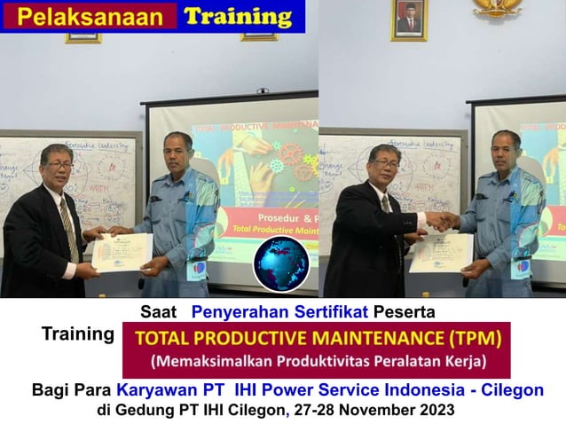 PELAKSANAAN & Link2 MATERI Training _"TOTAL PRODUCTIVE MAINTENANCE (TPM)". | PPT