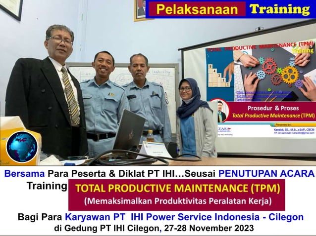 PELAKSANAAN & Link2 MATERI Training _"TOTAL PRODUCTIVE MAINTENANCE (TPM)". | PPT