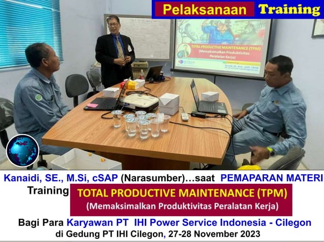 PELAKSANAAN & Link2 MATERI Training _"TOTAL PRODUCTIVE MAINTENANCE (TPM)". | PPT