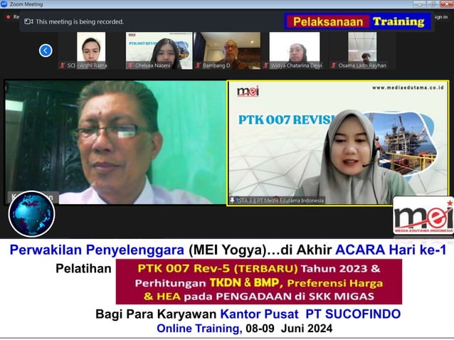 PELAKSANAAN + Link2 Materi Pelatihan_ "PTK 007 Rev-5 Tahun 2023 & Perhitungan TKDN, BMP ...