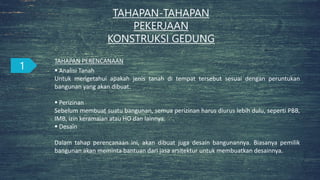 PROSEDUR PELAKSANAAN PEKERJAAN GEDUNG SEDERHANA | PPTX