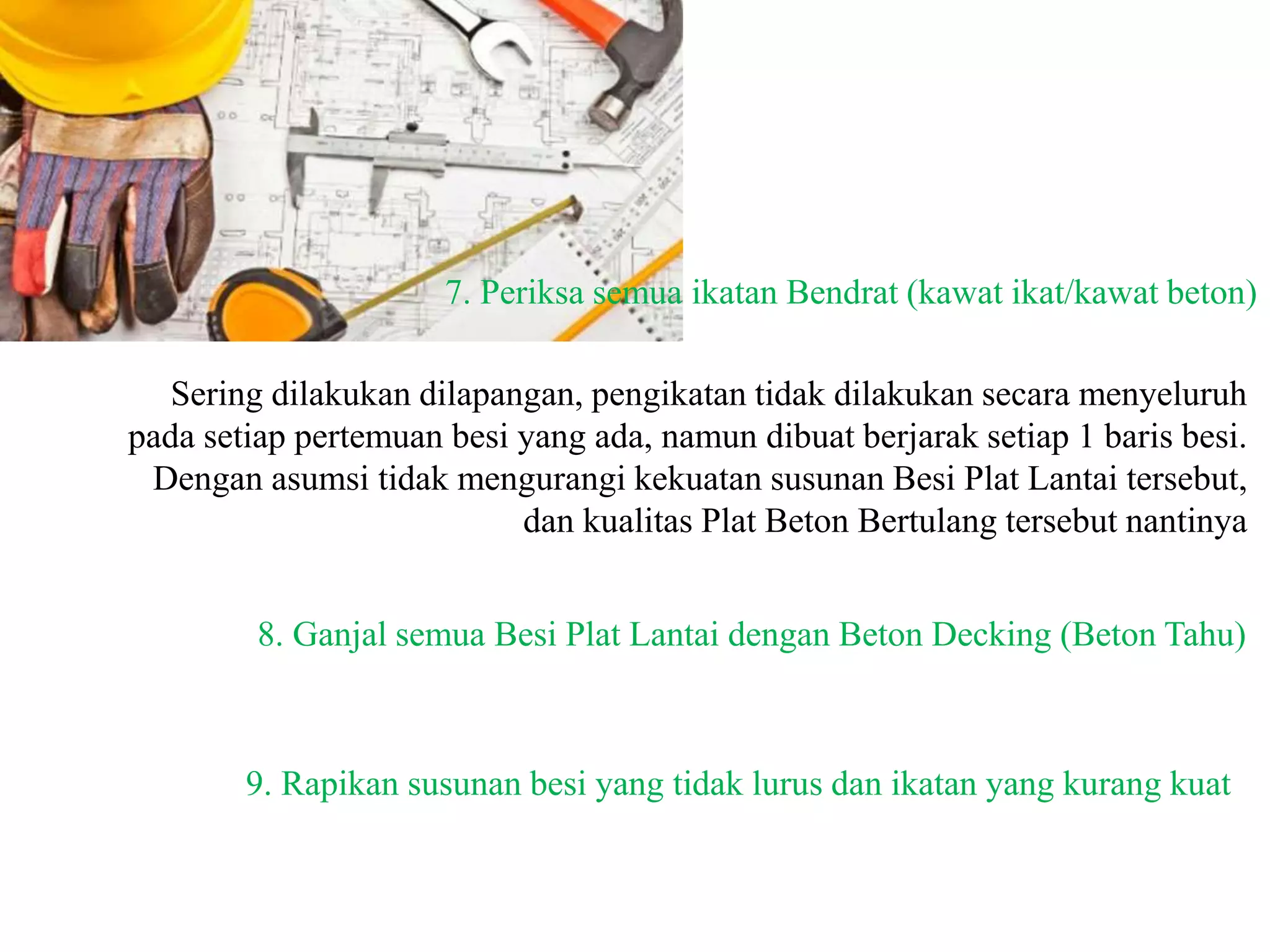 PELAKSANAAN PEMBESIAN PELAT LANTAI | PPTX