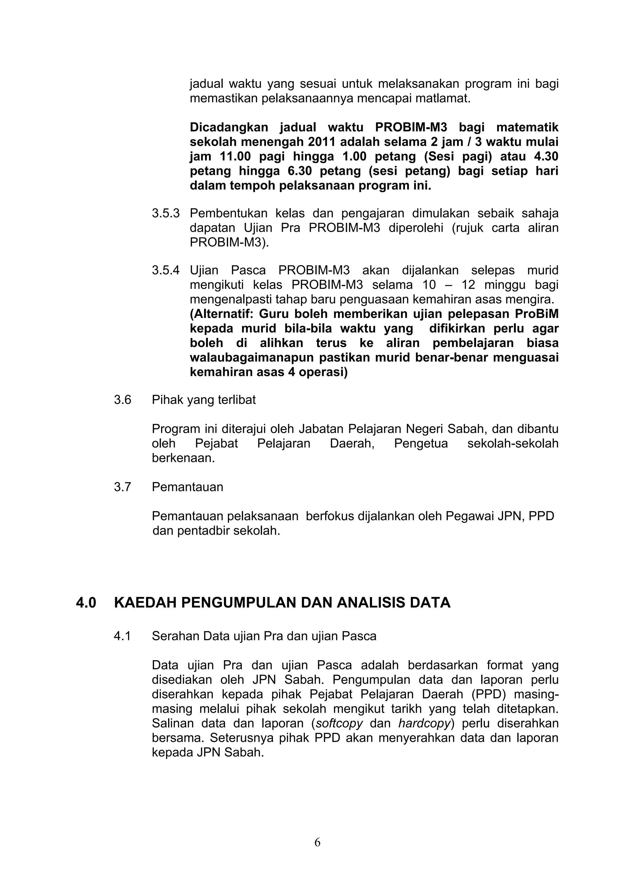 Pelaksanaan probim 2011 | DOC