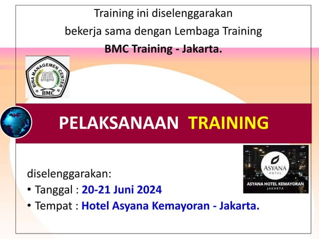PELAKSANAAN + Link2 MATERI Training _"Business Continuity Management ...