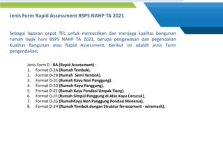 Pelaksanaan RA & QAQC pada BSPS NAHP TA 2021 | PPTX