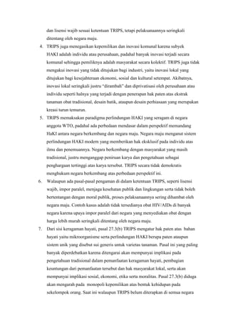 Pelaksanaan trip’s dan haki pada dunia bisnis di indonesia | PDF | Free ...