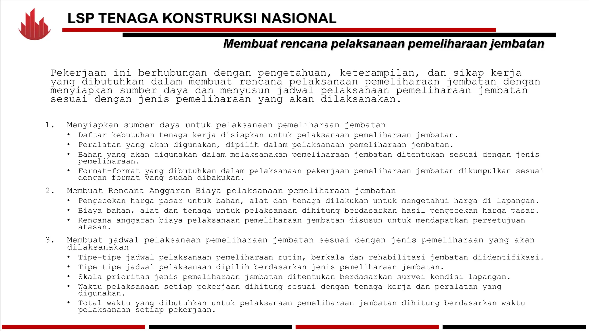 Pelaksana pelaksana Pemeliharaan Jembatan Level 6.pptx