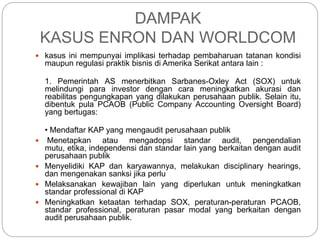 Kasus Enron dan Worldcom | PPTX