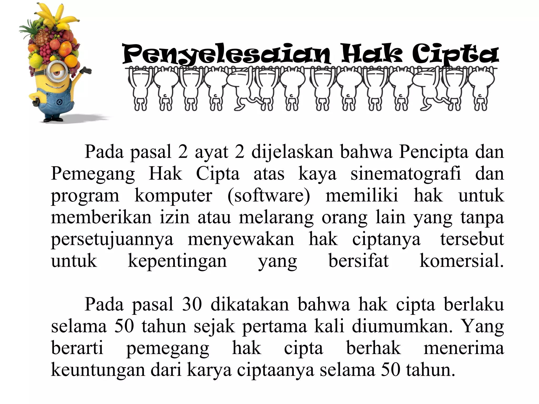 Pelanggaran hak cipta | PPT